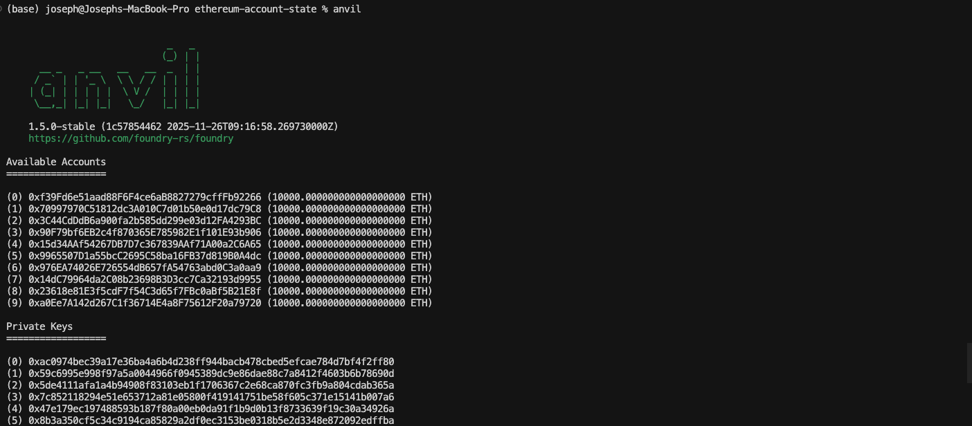 Ethereum Account State: A Minimal Token with Reconstructible State